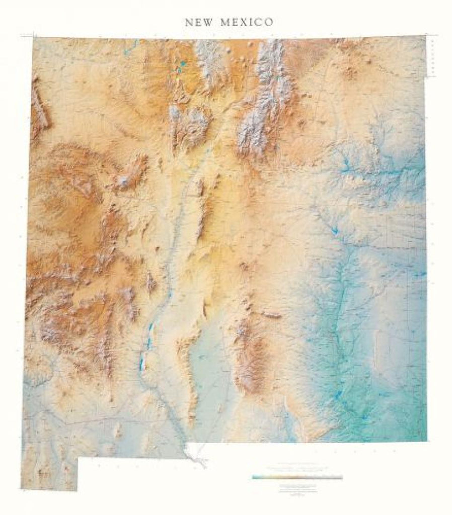 Buy map: New Mexico, Physical Wall Map by Raven Maps – YellowMaps Map Store