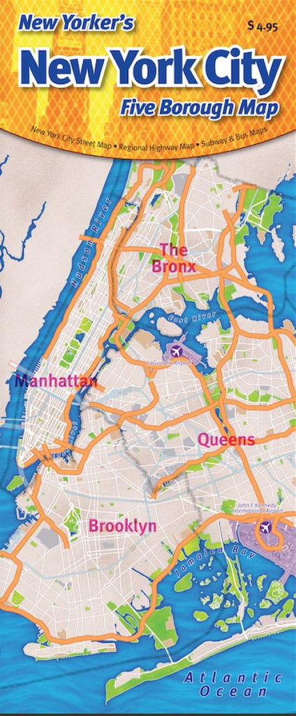 Buy map: New York City, Five-Borough Map, laminated by Opus Publishing ...