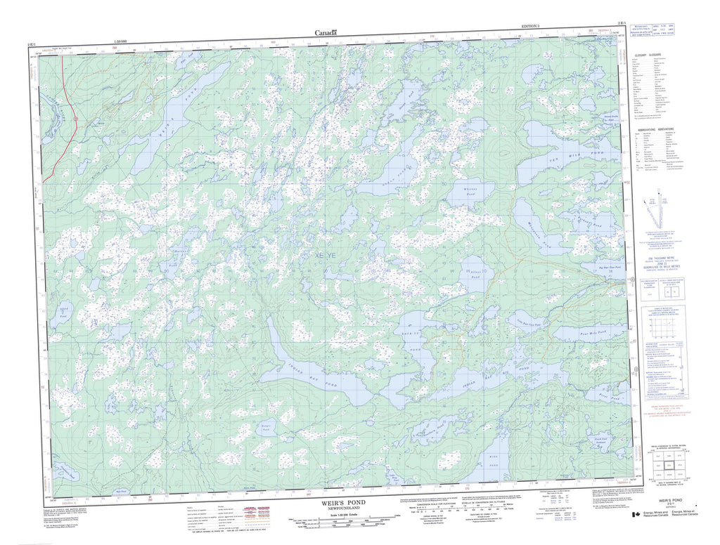 Buy Weir s Pond topo map 002E01 – YellowMaps Map Store