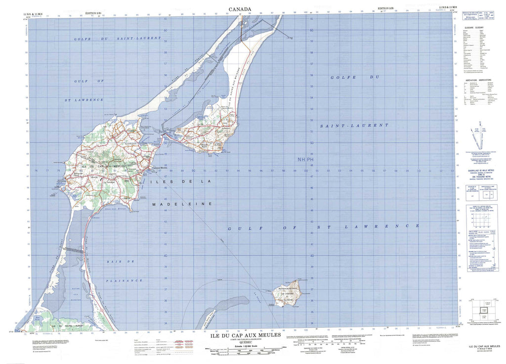 Buy Ile Du Cap Aux Meules topo map 011N05 – YellowMaps Map Store