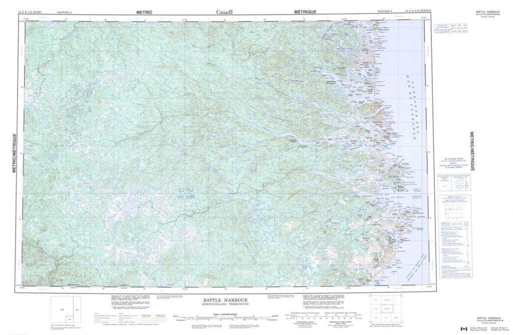 Buy Battle Harbour topo map 013A – YellowMaps Map Store