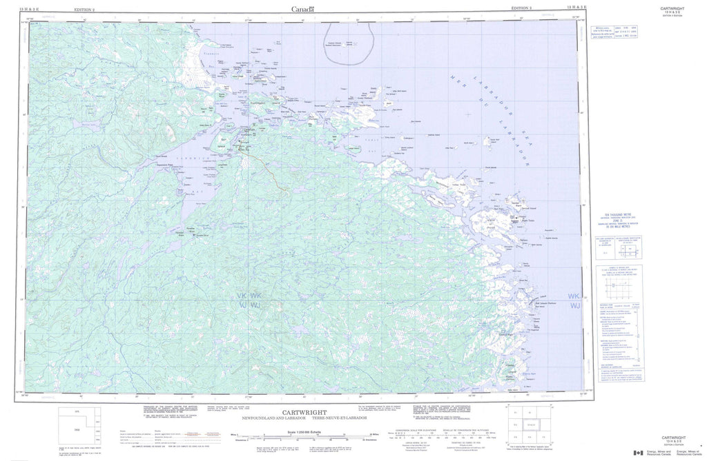 Buy Cartwright topo map 013H – YellowMaps Map Store