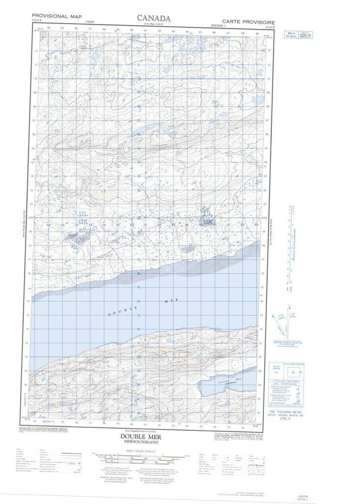 Buy Double Mer topo map 013J03E – YellowMaps Map Store