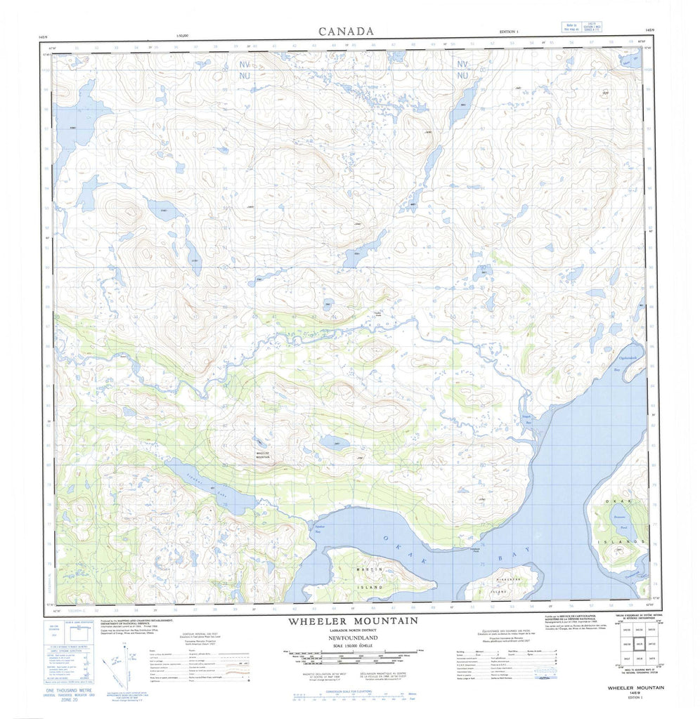 Buy Wheeler Mountain topo map 014E09 – YellowMaps Map Store
