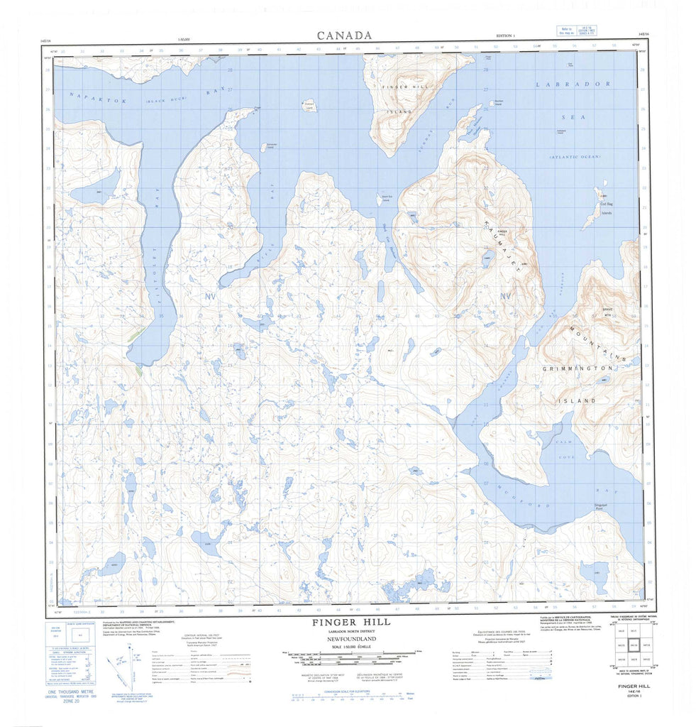 Buy Finger Hill topo map 014E16 – YellowMaps Map Store