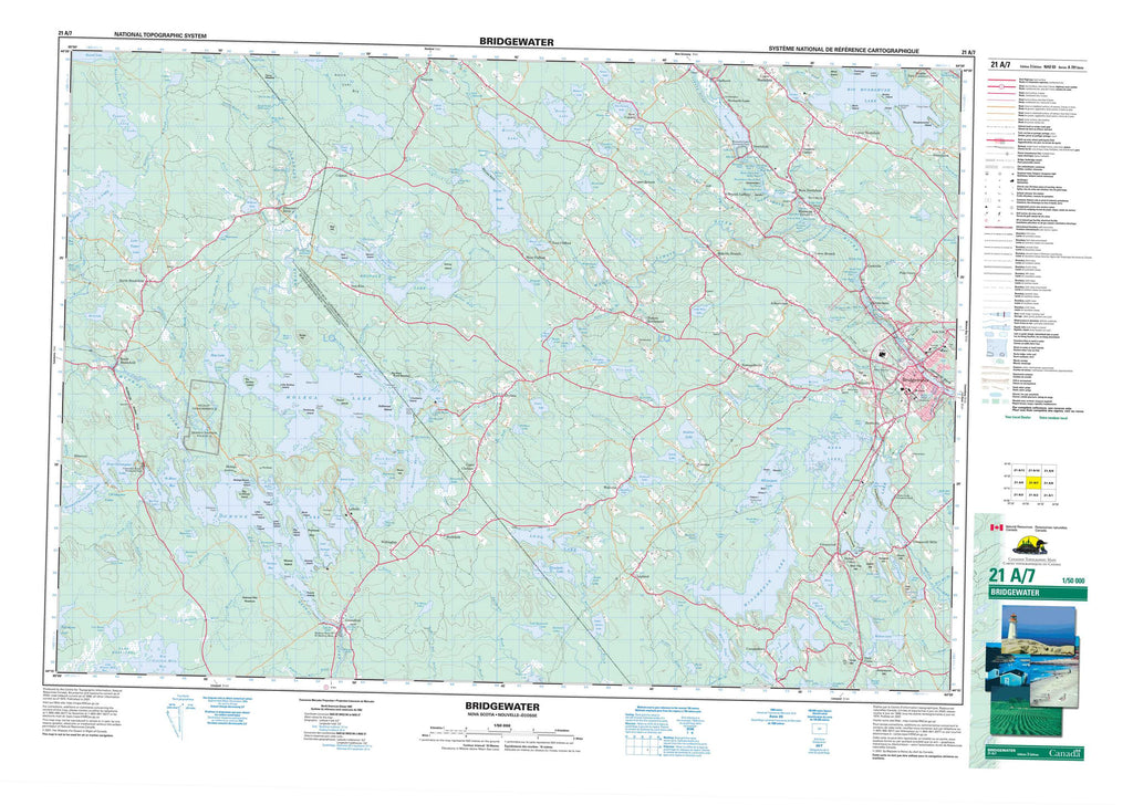 Buy Bridgewater topo map 021A07 – YellowMaps Map Store