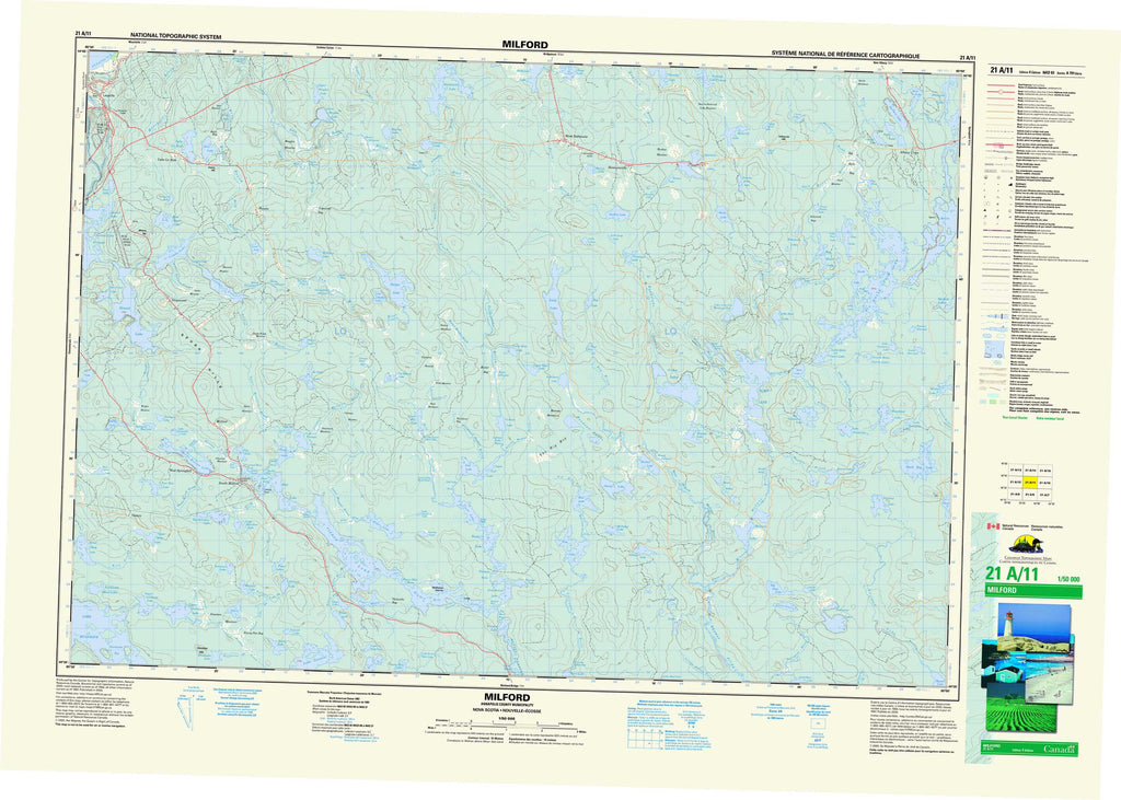 Buy Milford topo map 021A11 – YellowMaps Map Store