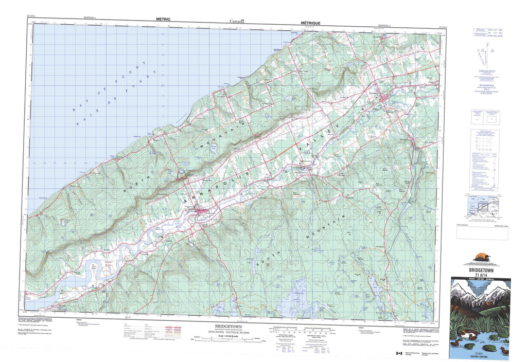 Buy Bridgetown topo map 021A14 – YellowMaps Map Store
