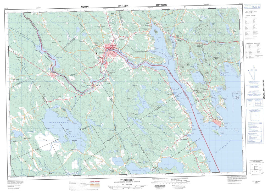 Buy St Stephen topo map 021G03 – YellowMaps Map Store
