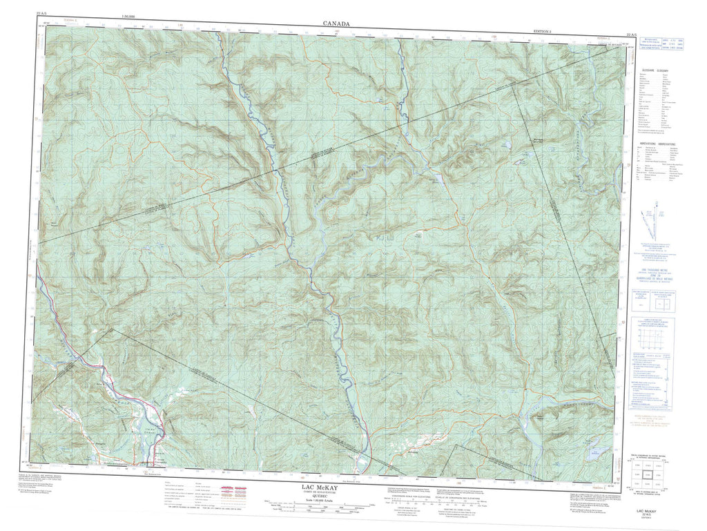 Buy Lac Mckay topo map 022A05 – YellowMaps Map Store
