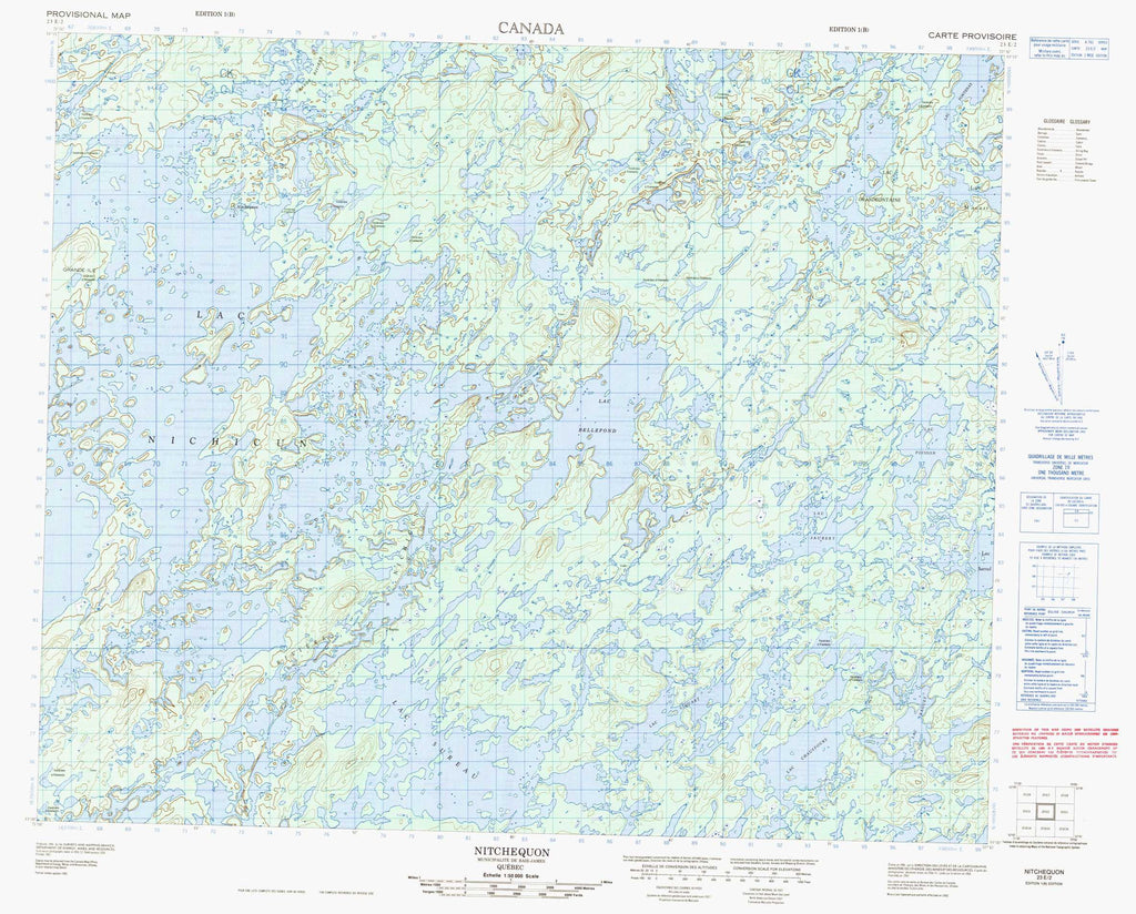 Buy Nitchequon topo map 023E02 – YellowMaps Map Store