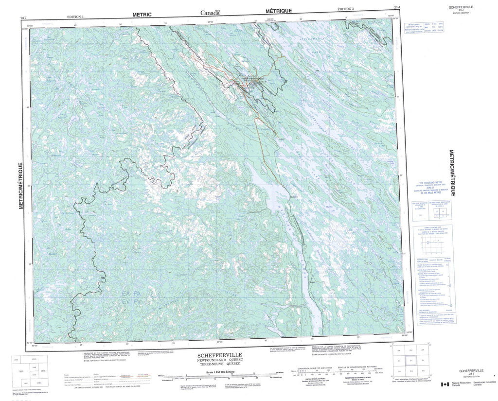 Buy Schefferville topo map 023J – YellowMaps Map Store