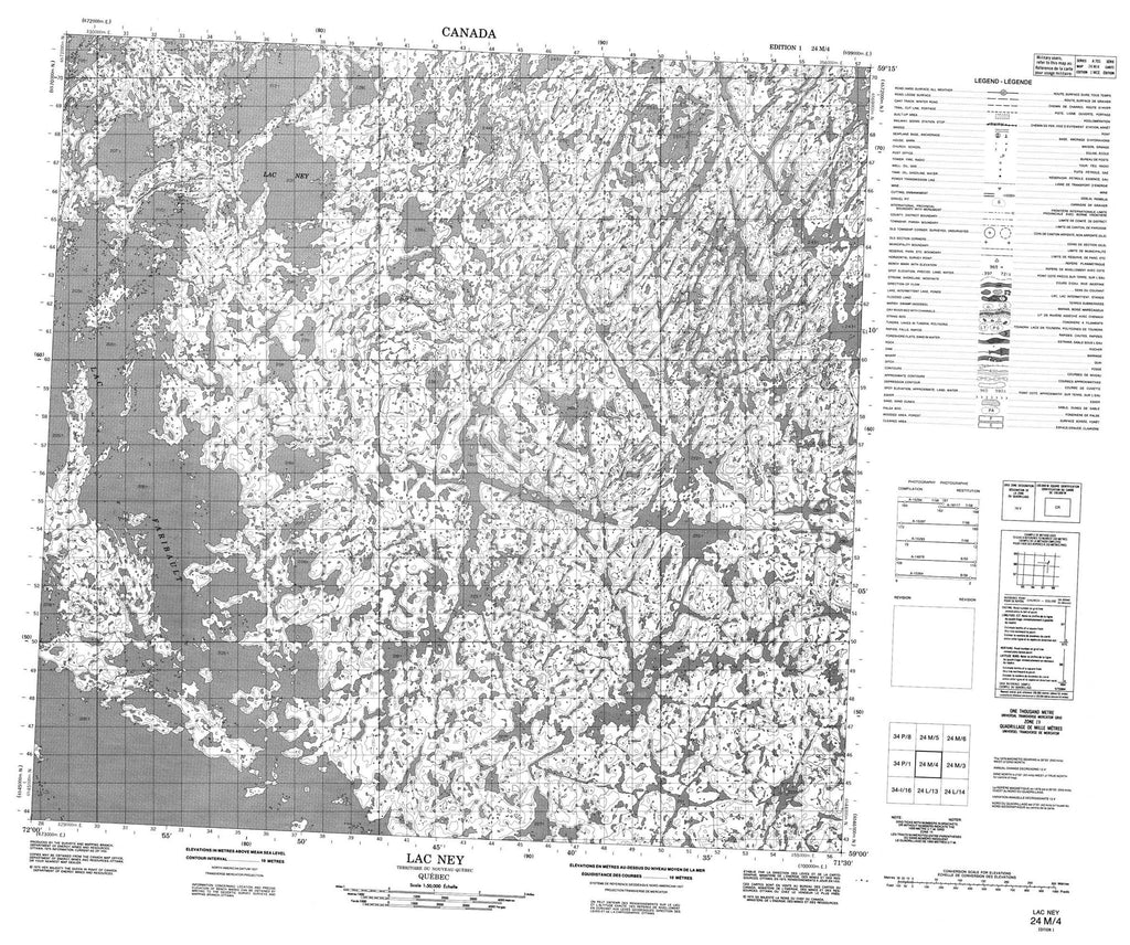 Buy Lac Ney topo map 024M04 – YellowMaps Map Store