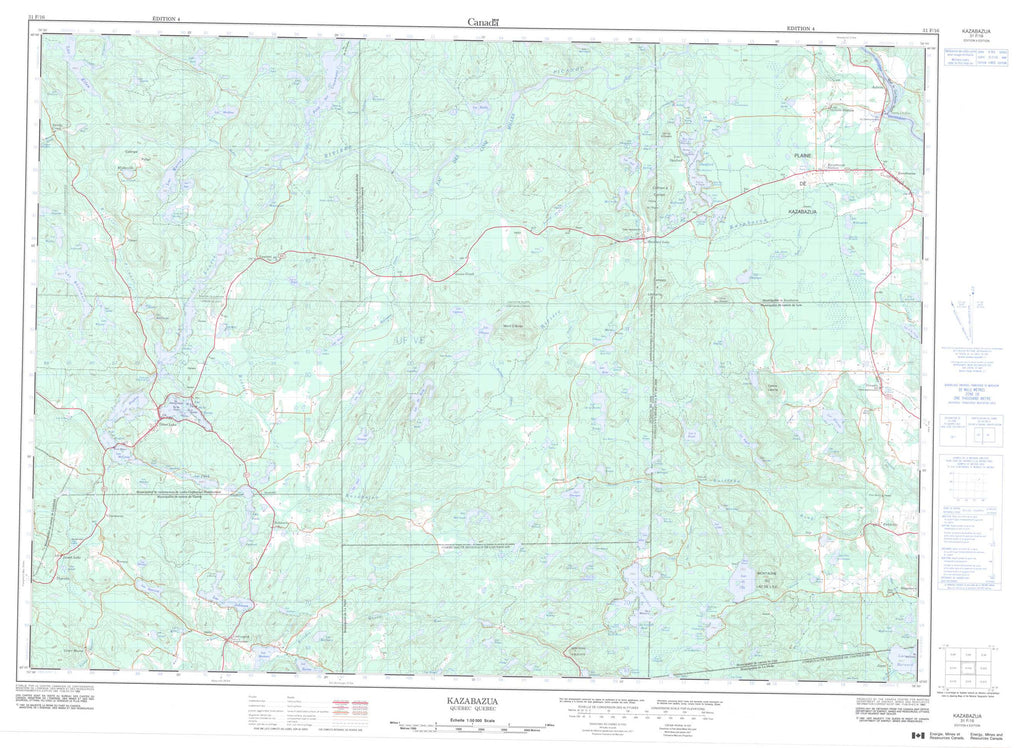 Buy Kazabazua topo map 031F16 – YellowMaps Map Store