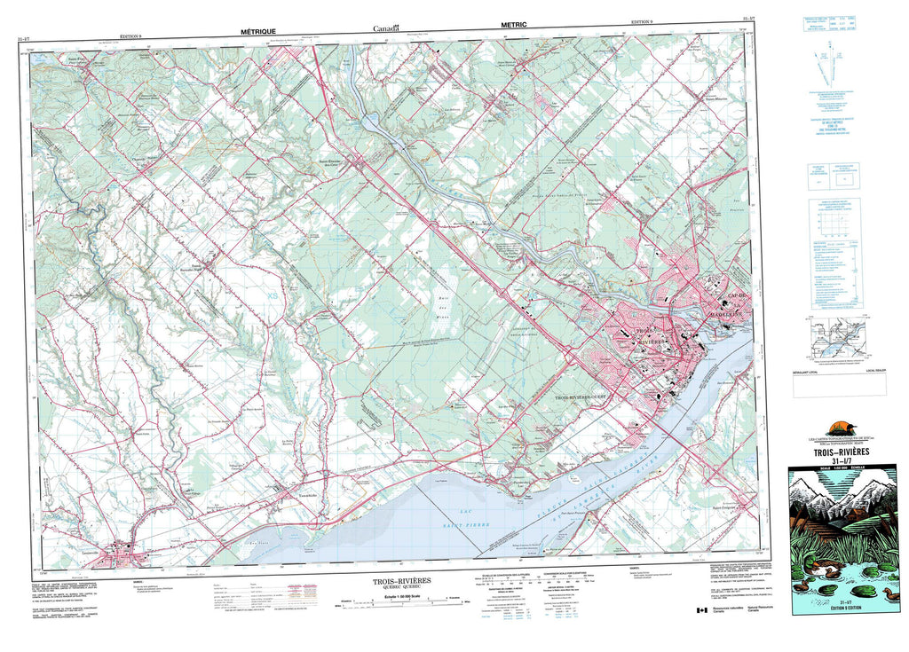 Buy Trois Rivieres topo map 031I07 – YellowMaps Map Store