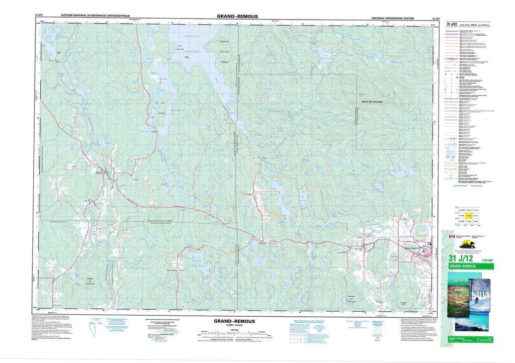 Buy Grand Remous topo map 031J12 – YellowMaps Map Store
