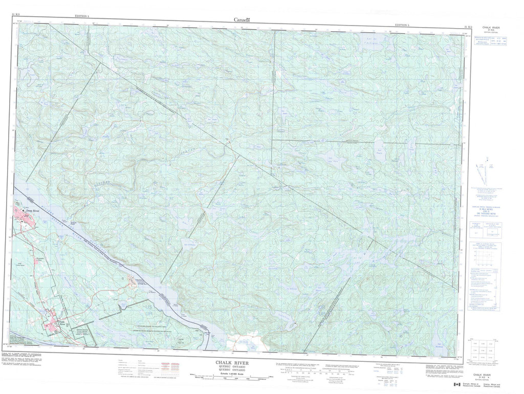 Buy Chalk River topo map 031K03 – YellowMaps Map Store