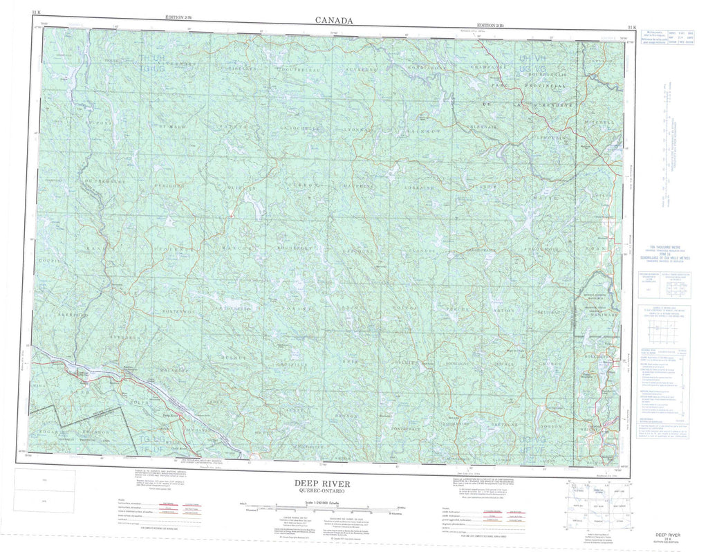 Buy Deep River topo map 031K – YellowMaps Map Store