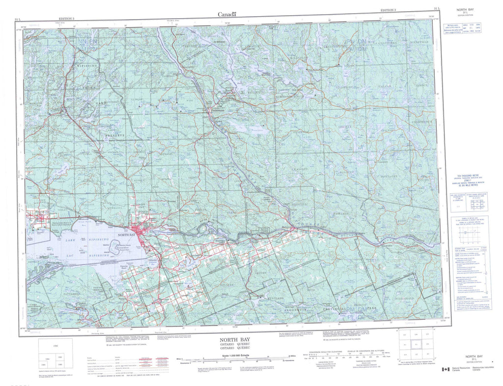 Buy North Bay topo map 031L – YellowMaps Map Store