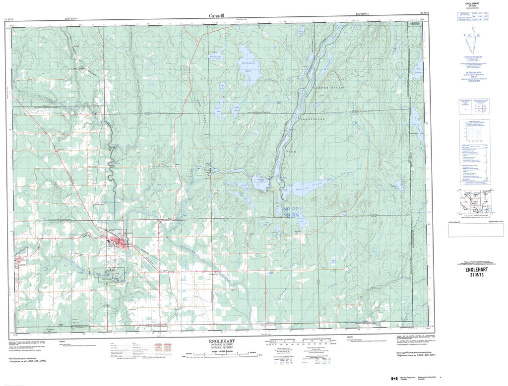 Buy Englehart topo map 031M13 – YellowMaps Map Store