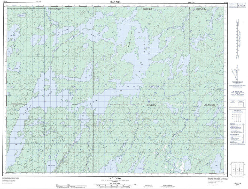 Buy Lac Doda topo map 032G06 – YellowMaps Map Store
