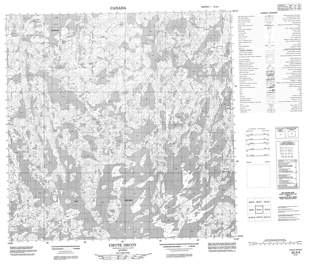 Buy Chute Decoy topo map 035A04 – YellowMaps Map Store