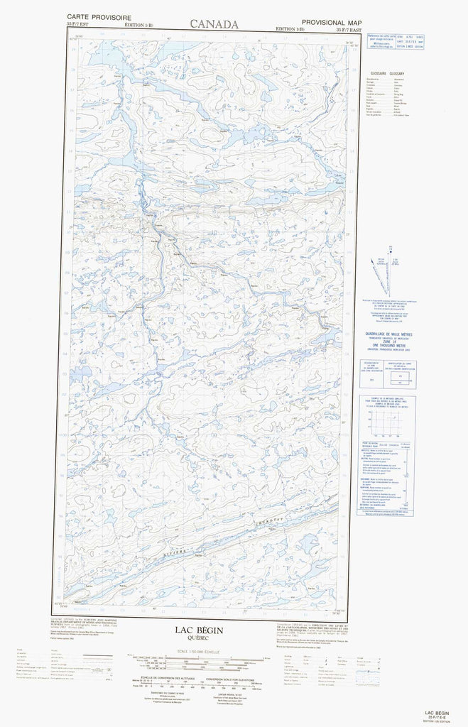 Buy Lac Begin topo map 035F07E – YellowMaps Map Store