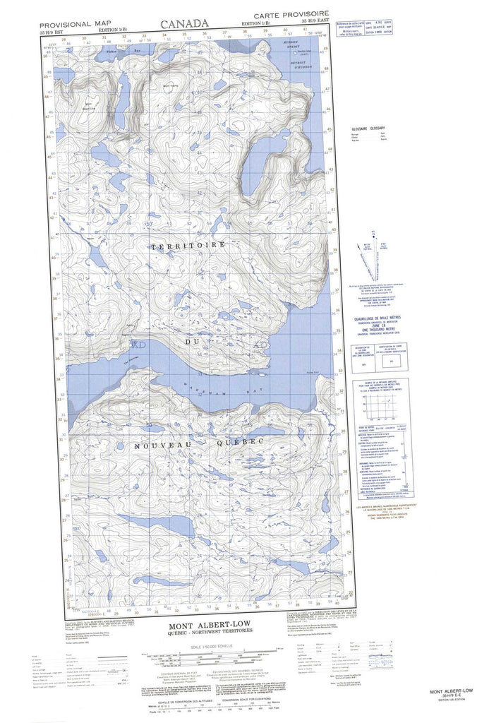Buy Mont Albert Low topo map 035H09E – YellowMaps Map Store