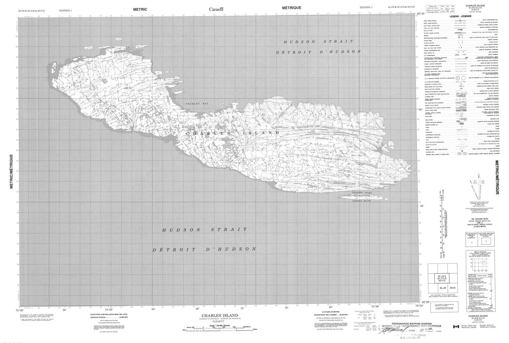 Buy Charles Island topo map 035J09 – YellowMaps Map Store