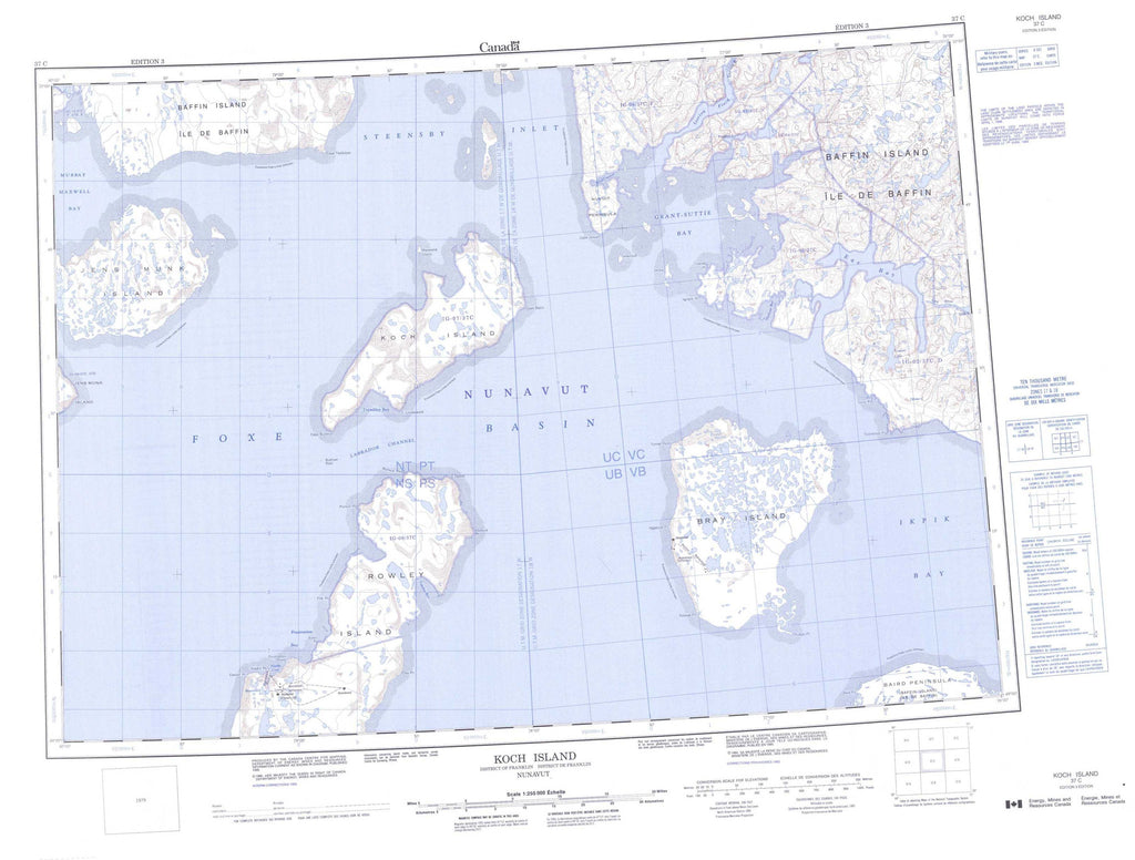 Buy Koch Island topo map 037C – YellowMaps Map Store