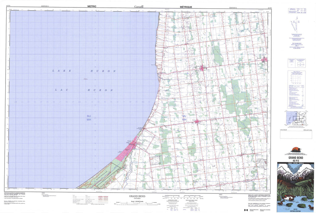 Buy Grand Bend topo map 040P05 – YellowMaps Map Store