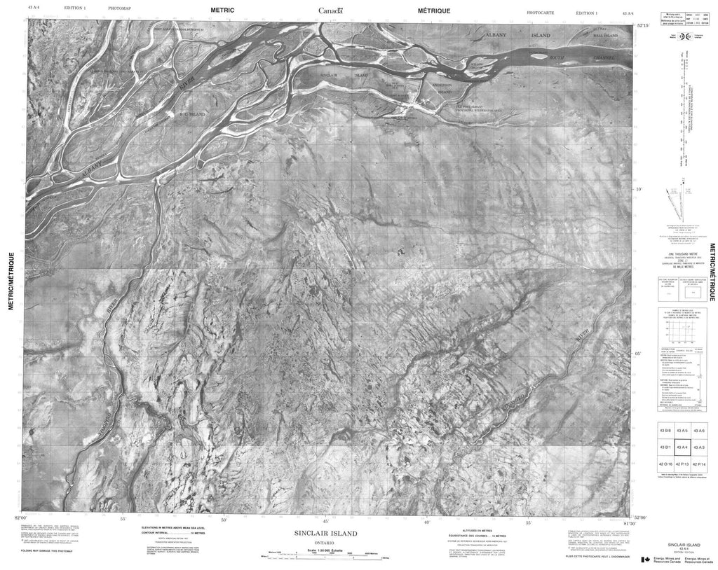 Buy Sinclair Island topo map 043A04 – YellowMaps Map Store