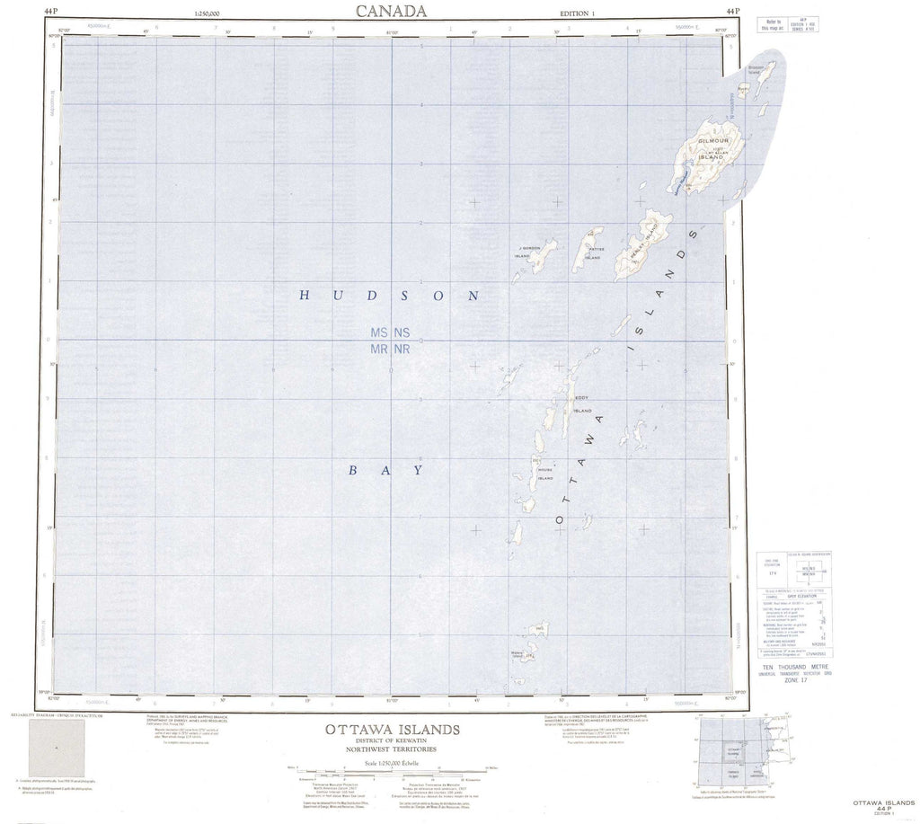 Buy Ottawa Islands topo map 044P – YellowMaps Map Store