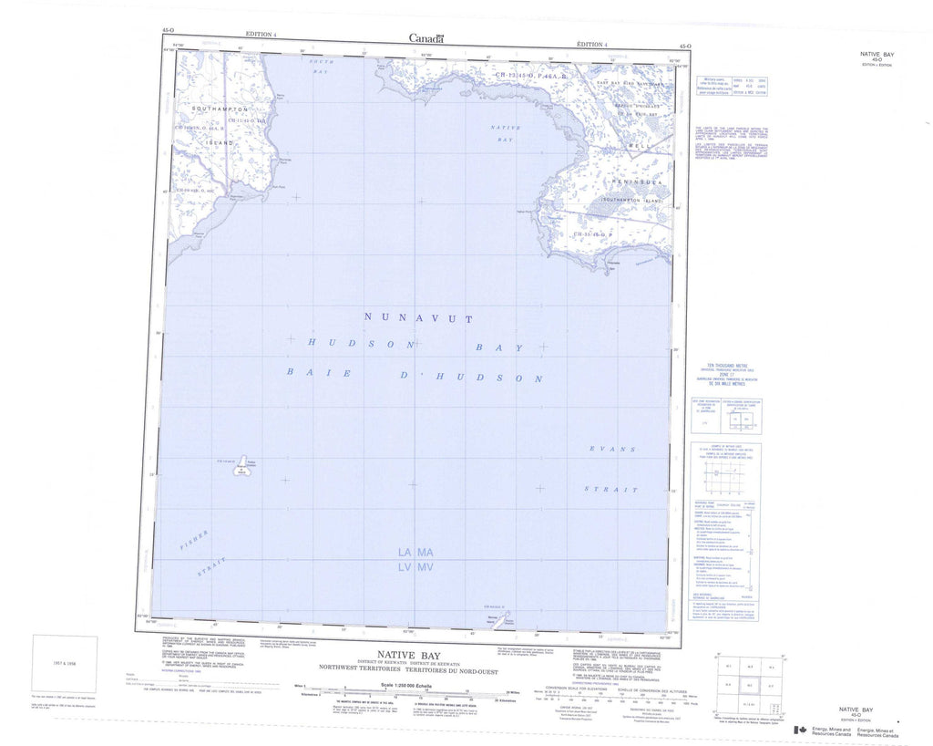 Buy Native Bay topo map 045O – YellowMaps Map Store