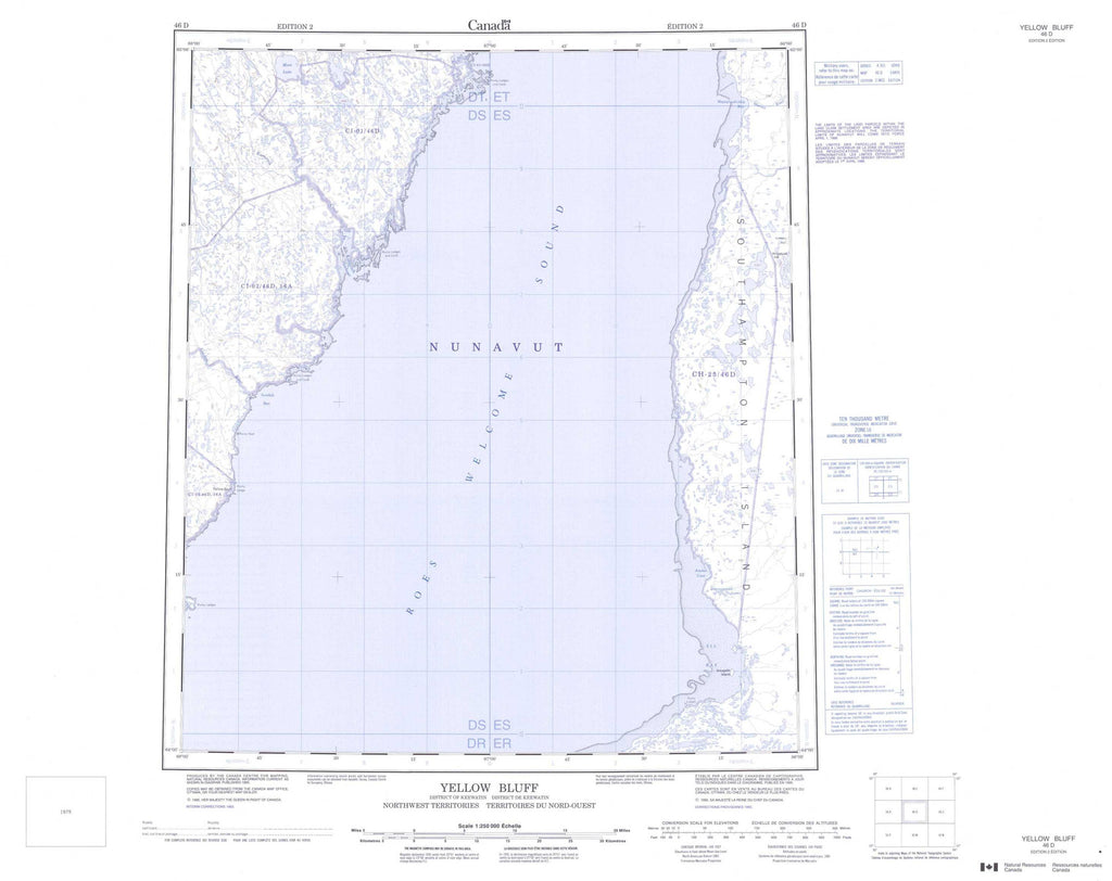 Buy Yellow Bluff topo map 046D – YellowMaps Map Store
