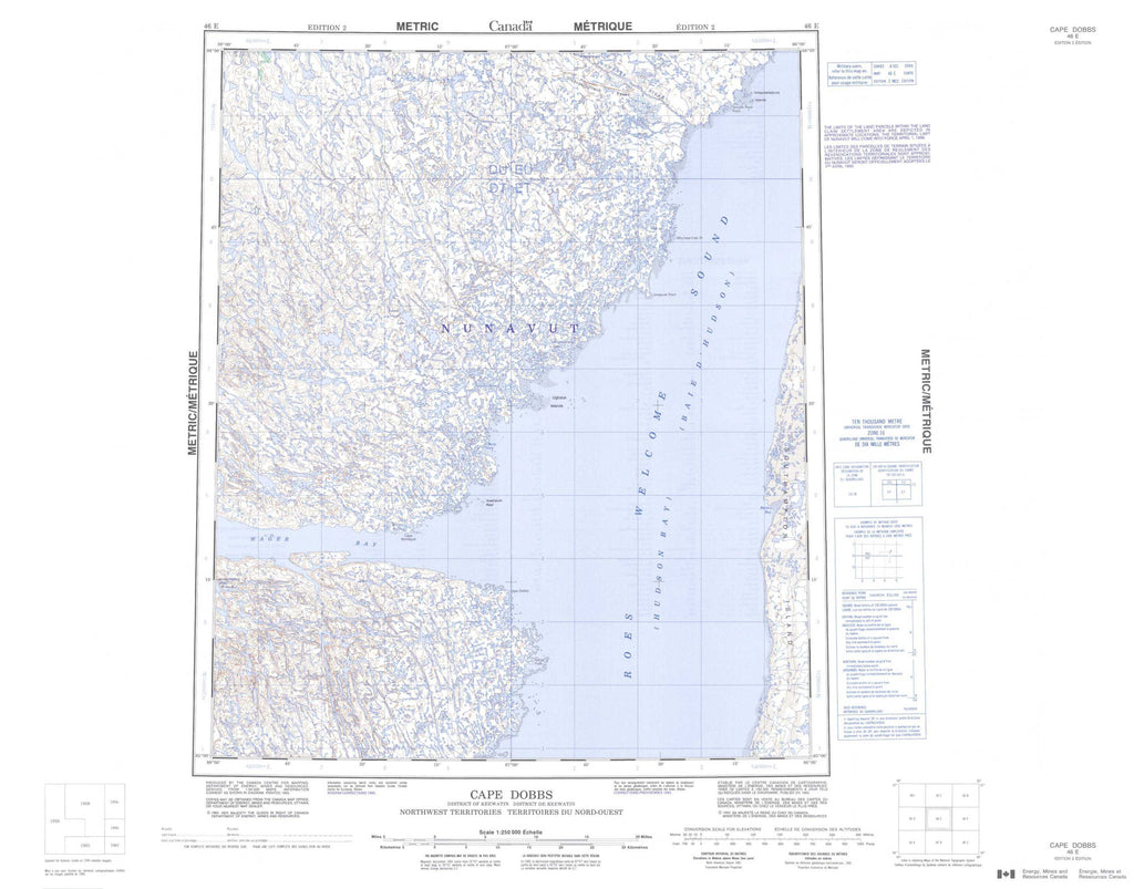 Buy Cape Dobbs topo map 046E – YellowMaps Map Store