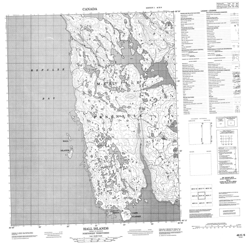 Buy Hall Islands topo map 046K06 – YellowMaps Map Store