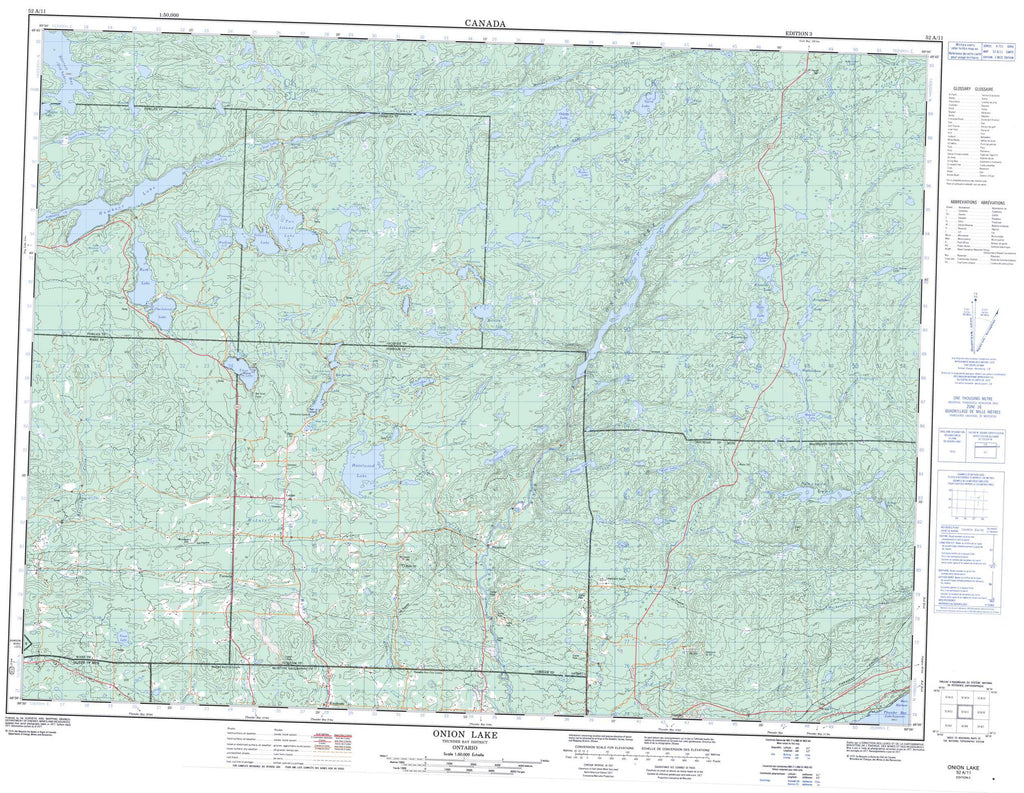 Buy Onion Lake topo map 052A11 – YellowMaps Map Store