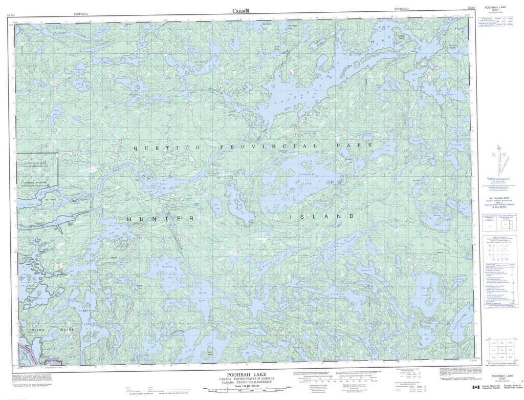 Buy Poohbah Lake topo map 052B05 – YellowMaps Map Store