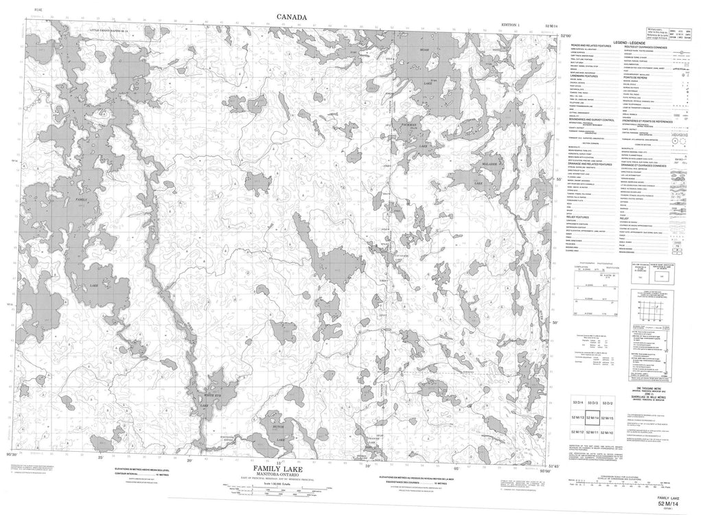Buy Family Lake topo map 052M14 – YellowMaps Map Store