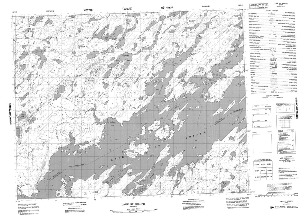 Buy Lake St Joseph topo map 052O02 – YellowMaps Map Store