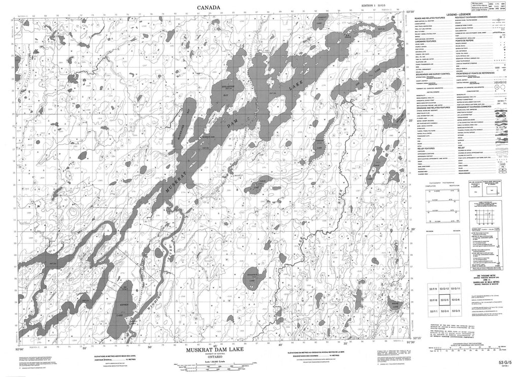 Buy Muskrat Dam Lake topo map 053G05 – YellowMaps Map Store
