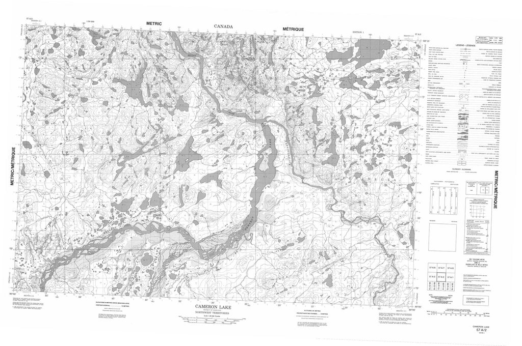 Buy Cameron Lake topo map 057A02 – YellowMaps Map Store
