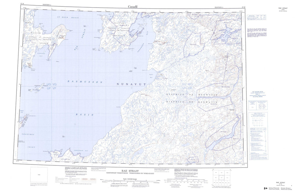 Buy Rae Strait topo map 057B – YellowMaps Map Store
