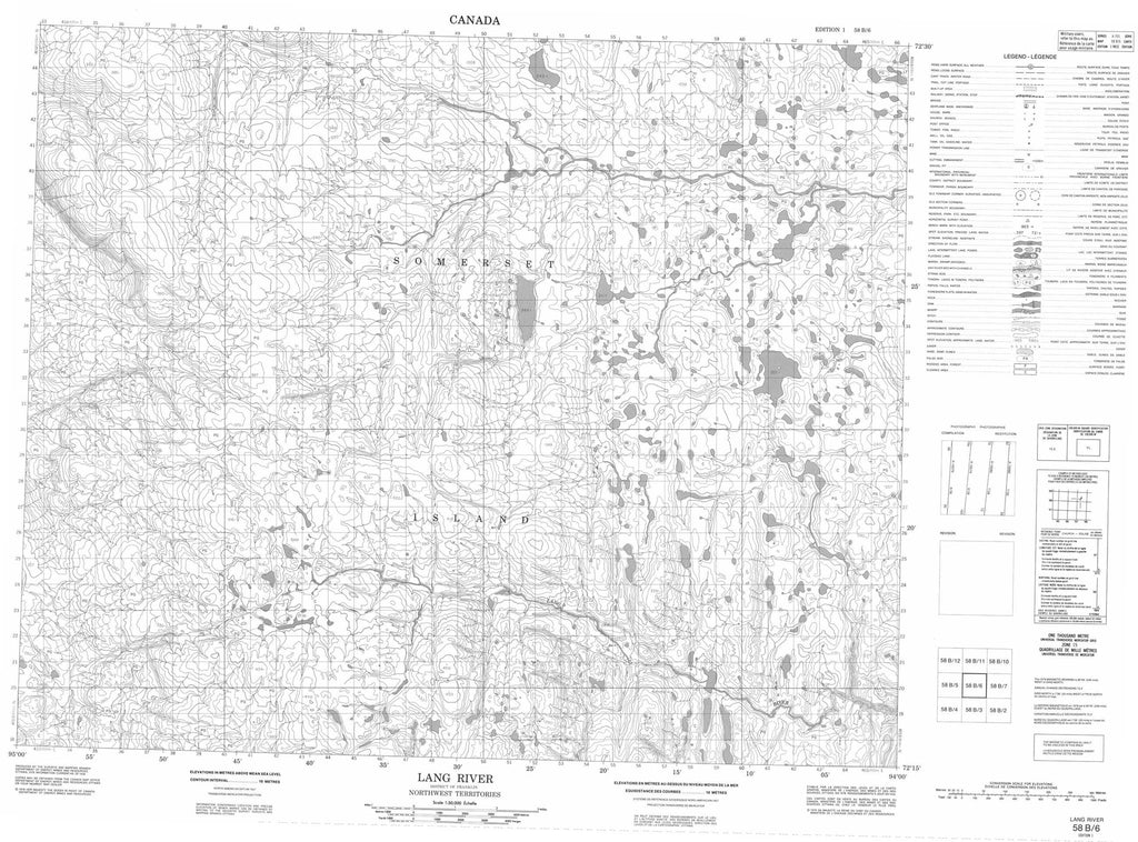 Buy Lang River topo map 058B06 – YellowMaps Map Store