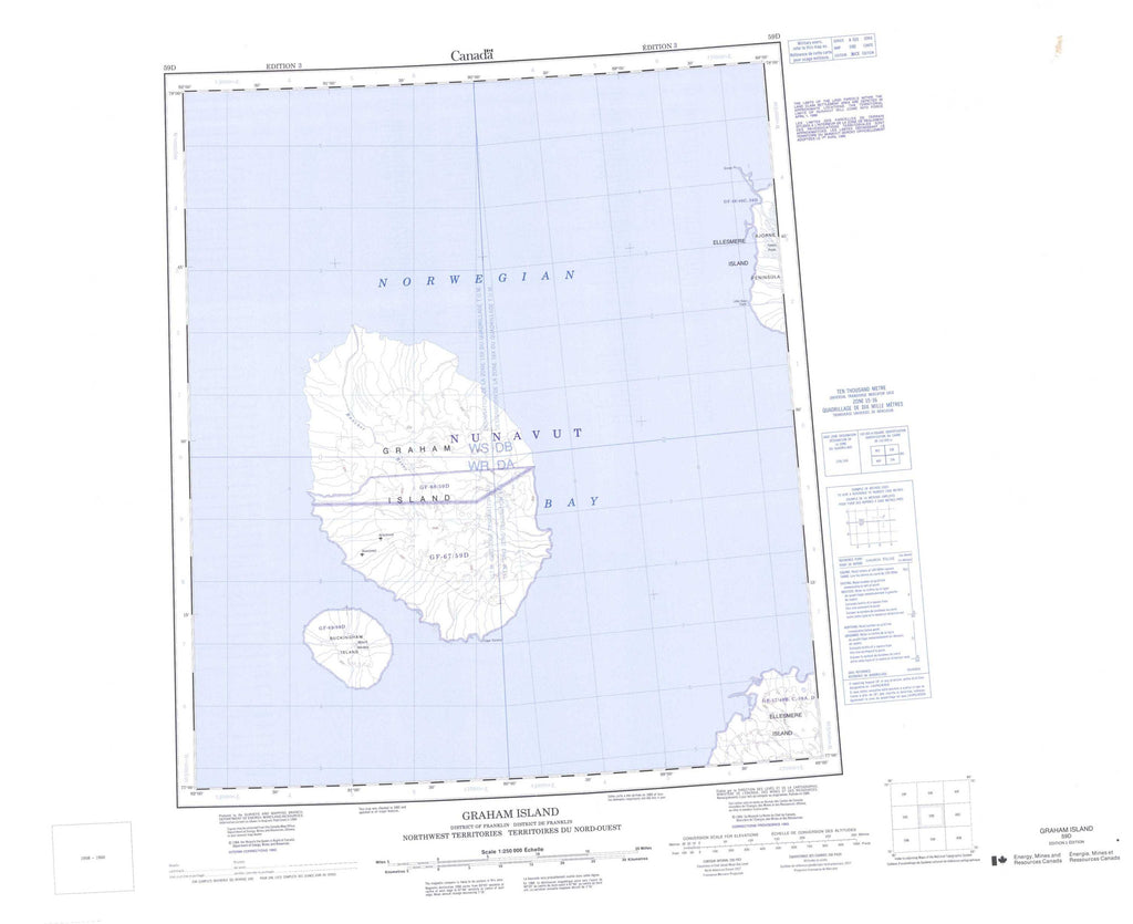 Buy Graham Island topo map 059D – YellowMaps Map Store