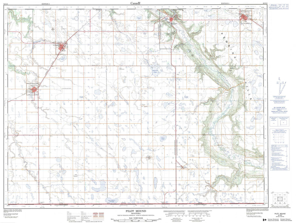 Buy Pilot Mound topo map 062G02 – YellowMaps Map Store