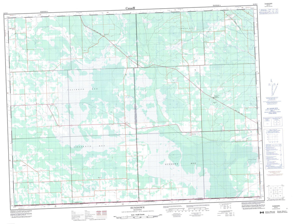 Buy Sundown topo map 062H01 – YellowMaps Map Store