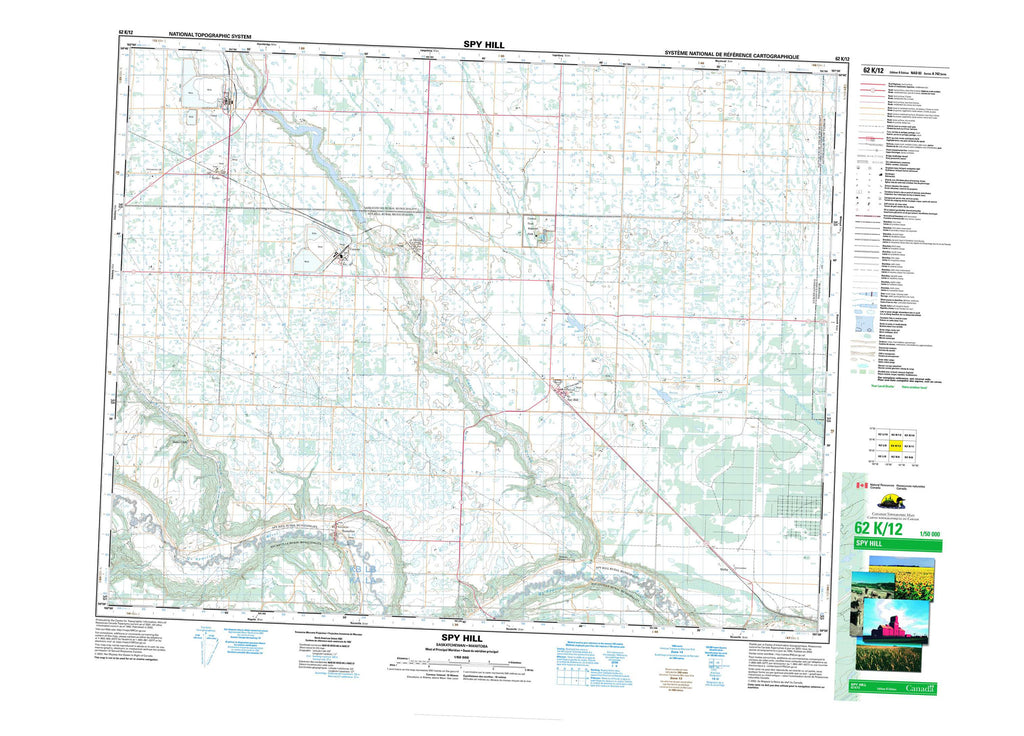 Buy Spy Hill topo map 062K12 – YellowMaps Map Store