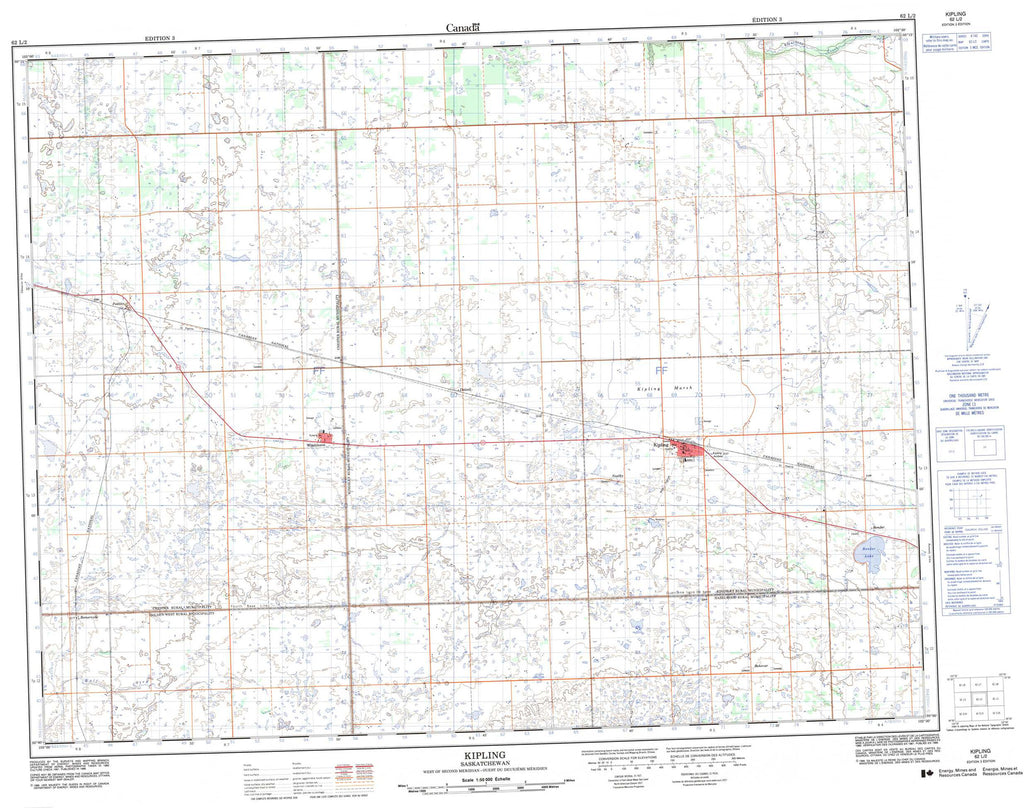 Buy Kipling topo map 062L02 – YellowMaps Map Store
